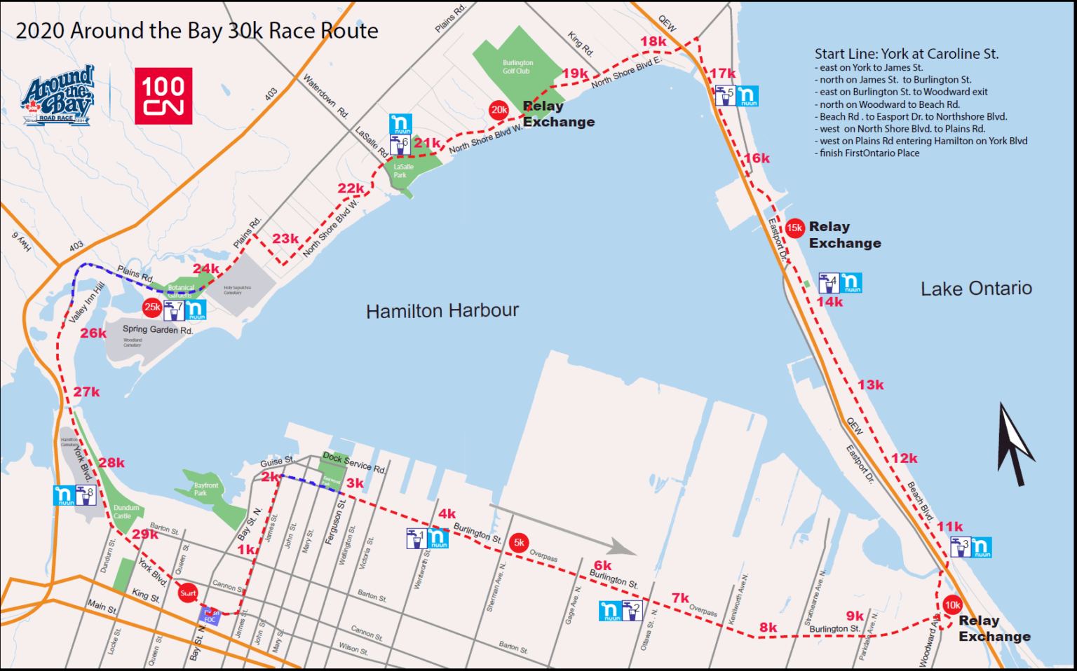 Course and Maps — Around the Bay 30k Road Race