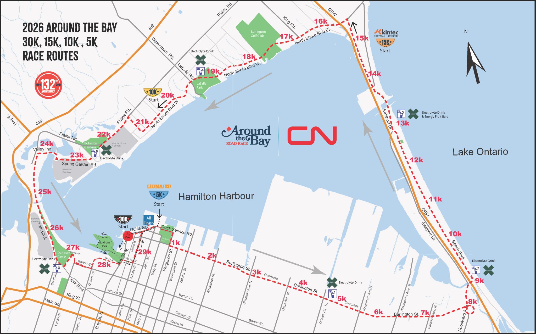 Course and Maps – Around the Bay 30k Road Race